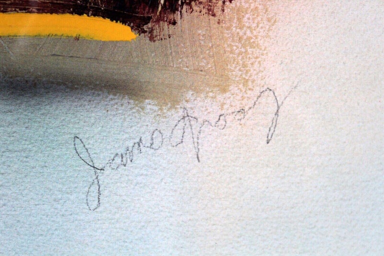 James Groody Neon Talks Abstract Acrylic Mixed Media Painting on Paper ...