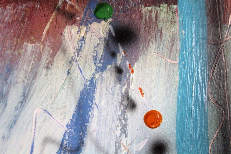 James Groody Neon Talks Abstract Acrylic Mixed Media Painting on Paper ...