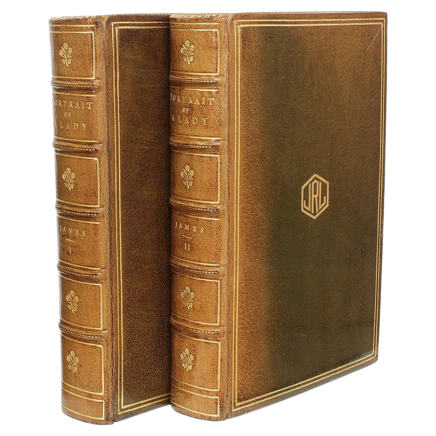 JAMES, Henry. Portrait Of A Lady - 2 vols. - IN A FINE FULL LEATHER ...