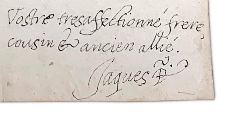 James I Signed Personal Letter to Louis XIII For Sale at 1stDibs