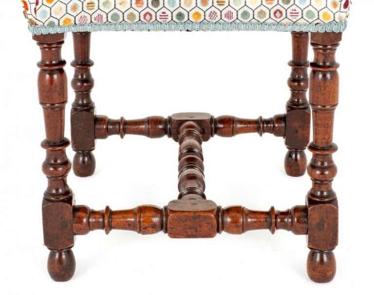 James I Stool Mahogany Seat, 1880 For Sale at 1stDibs