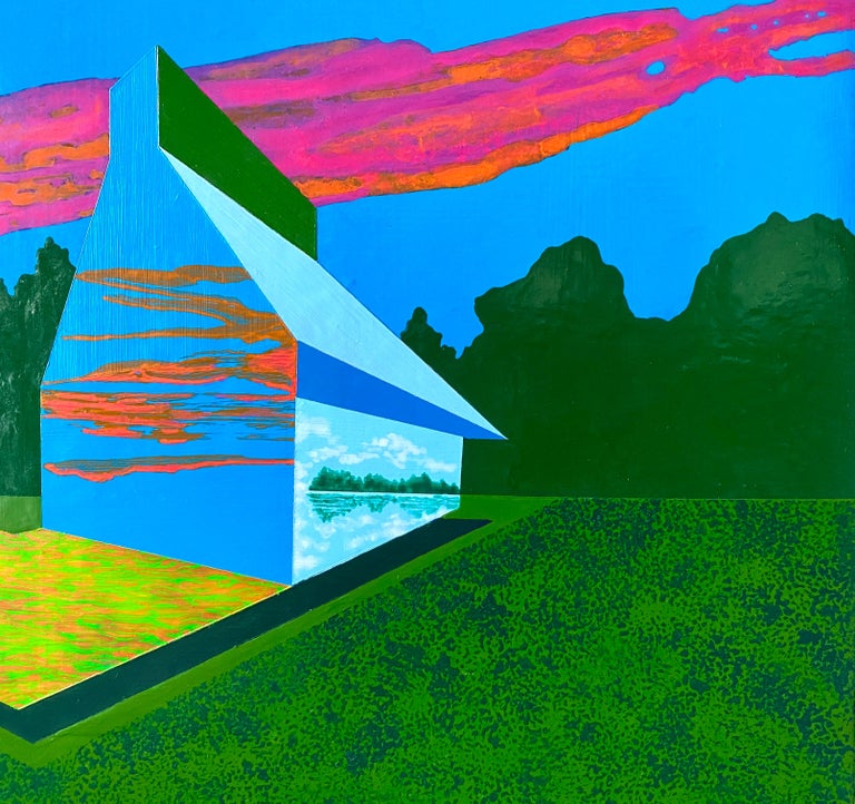 James Isherwood - Whole, surrealistic painting of architecture against ...