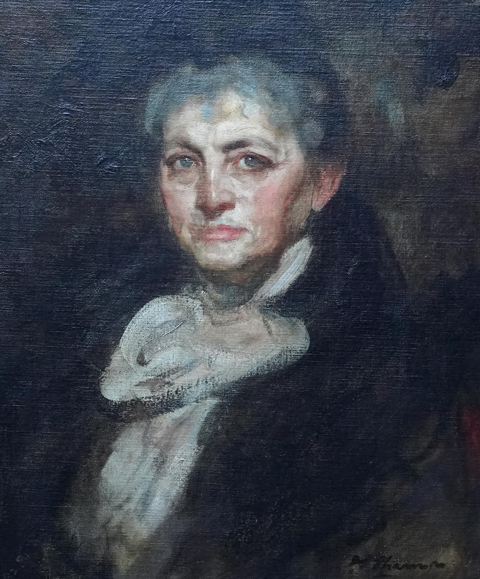 James Jebusa Shannon - Portrait of Miss Anna Simonson - British art ...