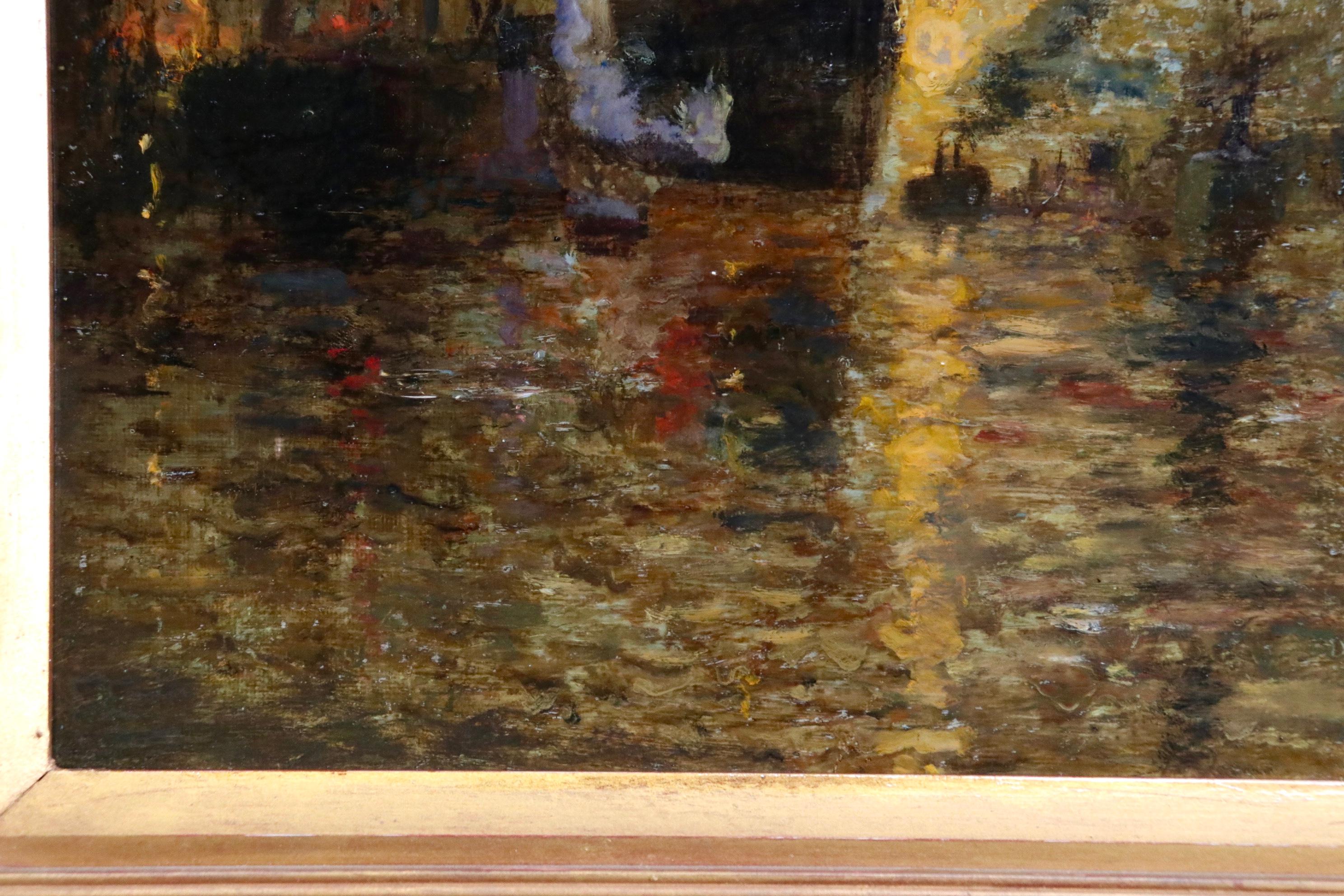 James Kay - Steamers on the Clyde - Impressionist Oil, Boats on ...