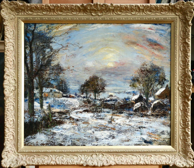 James Kay - Winter - The Clyde of Greenock - Impressionist Oil, Snowy ...