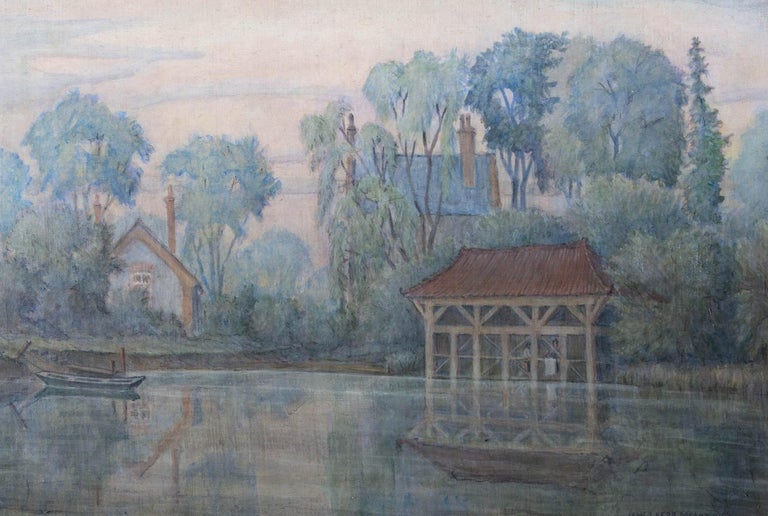 James Kerr McArthur - James Kerr McArthur - 1985 Acrylic, River Seine ...