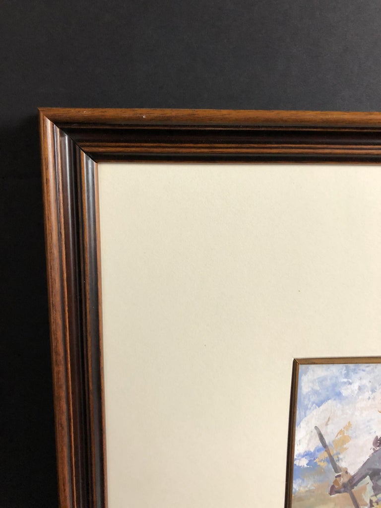 James Lee Colt Western Image W/C Gouache Mounted Cowboy And Indian For ...