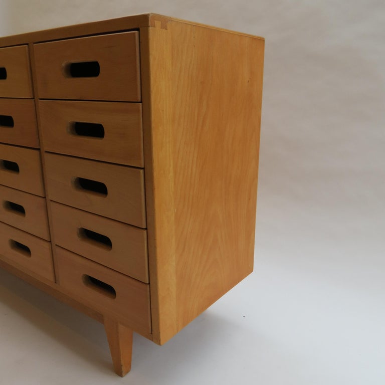 James Leonard Chest of Drawers in Beech by Esavian, 1950s at 1stDibs ...