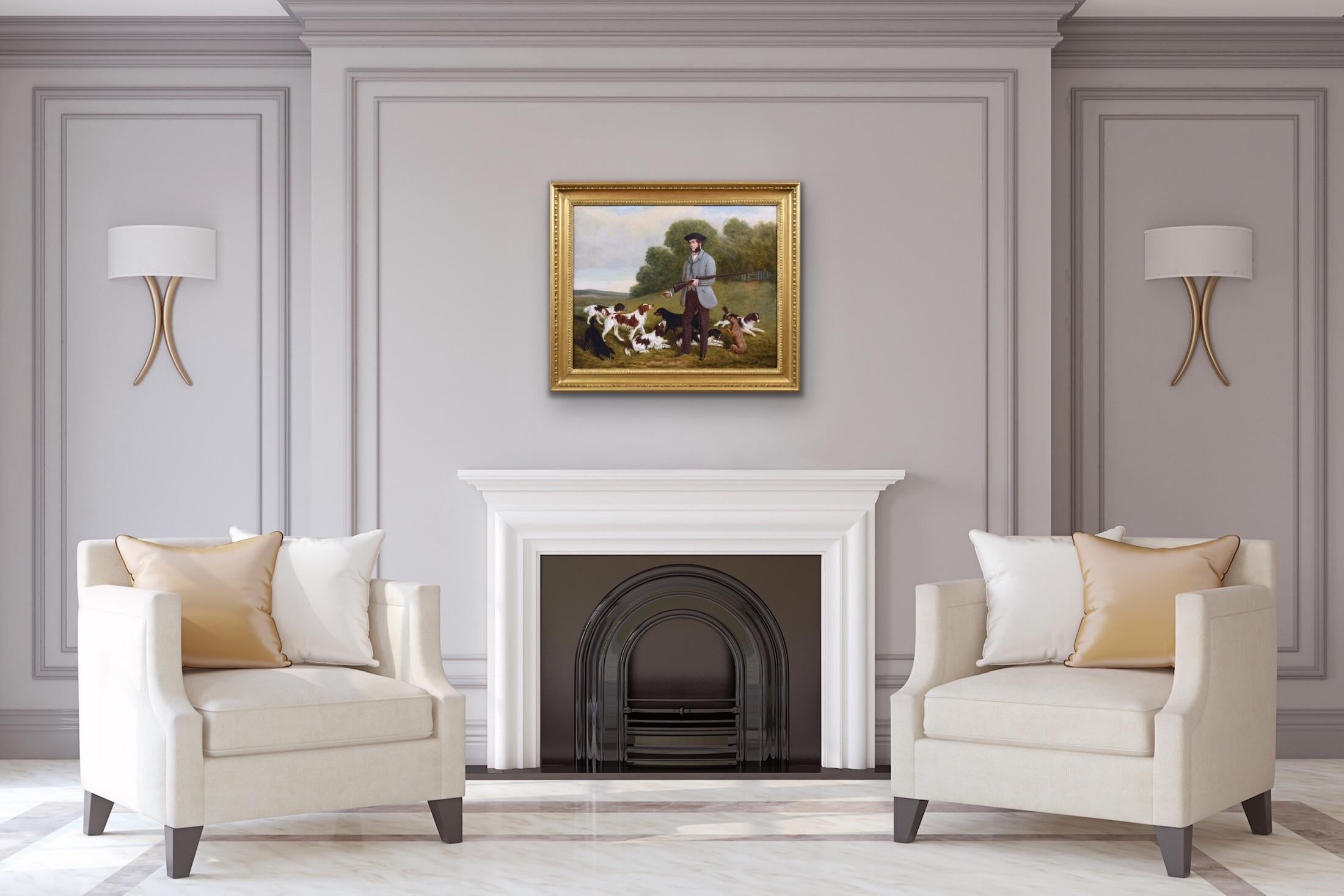 James Loder of Bath - 19th Century sporting dog oil painting of a ...