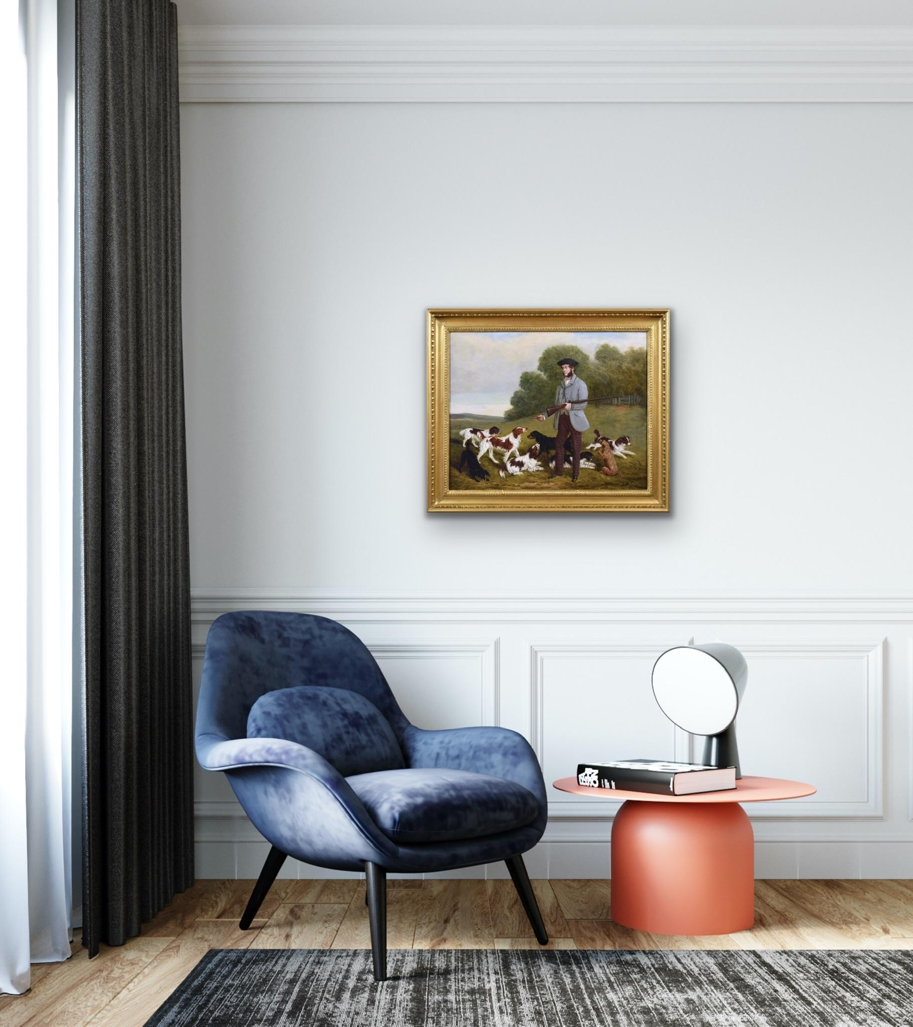 James Loder of Bath - 19th Century sporting dog oil painting of a ...