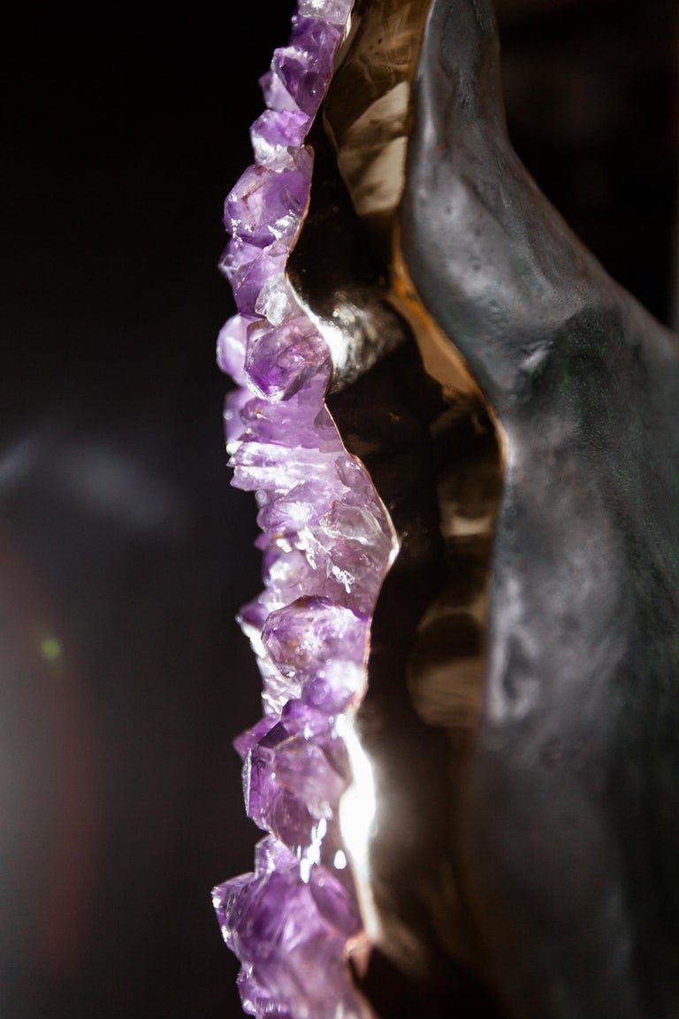 James Lomax - LIMINAL STATE Amethyst crystals, bronze sculpture For ...