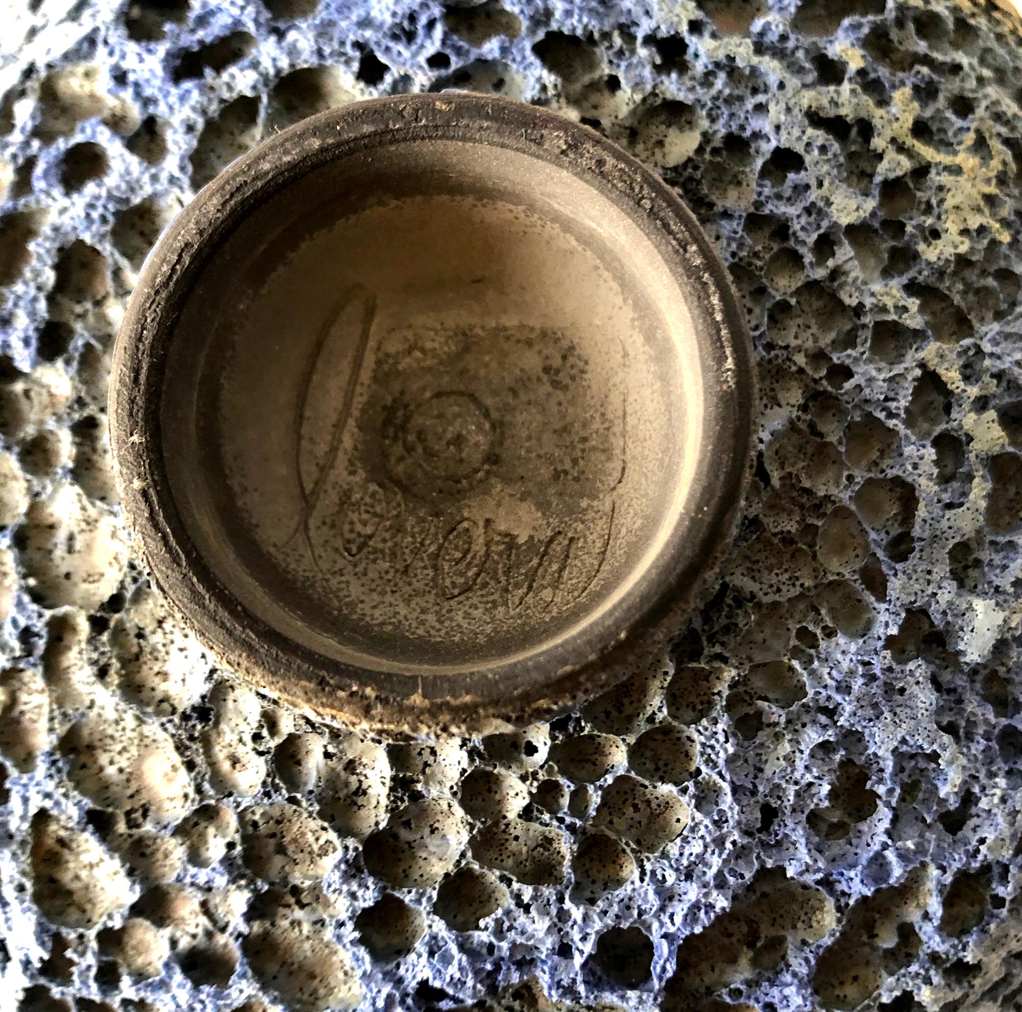 James Lovera California Studio Pottery Lava Crater Glazed Footed Bowl ...