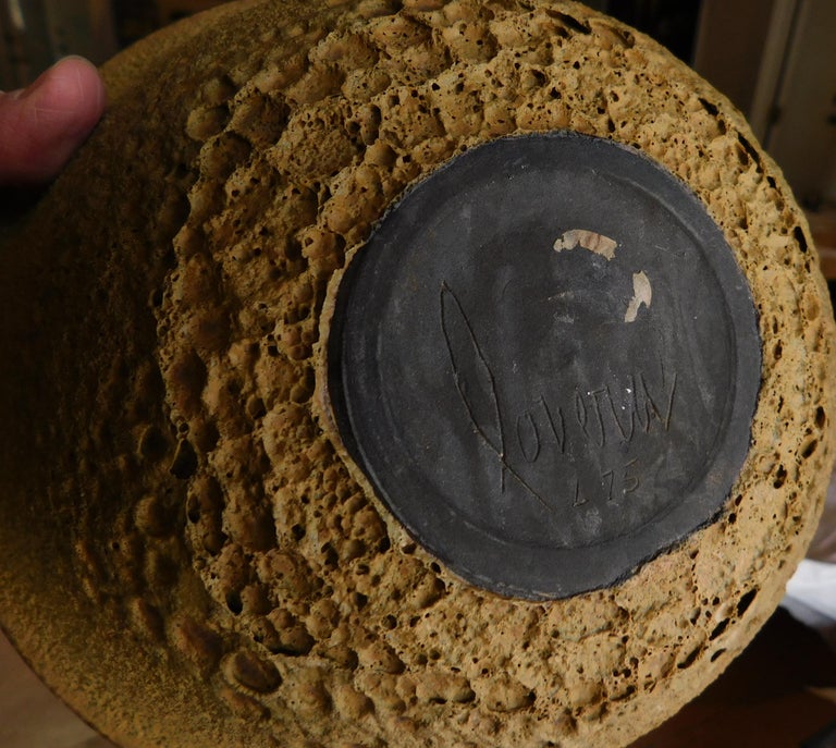 James Lovera Flared Studio Bowl with Lava Glaze For Sale at 1stDibs