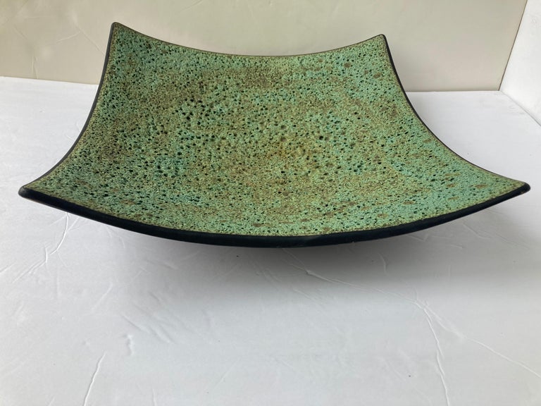 James Lovera Monumental Centerpiece Pottery / Footed Bow, Lava ...