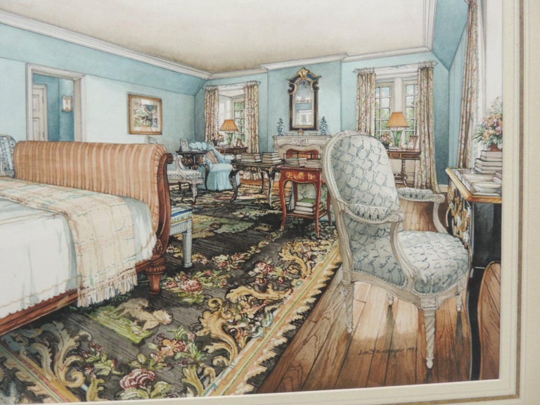 James M. "Jimmy" Steinmeyer Large Watercolor Illustration on Paper For ...