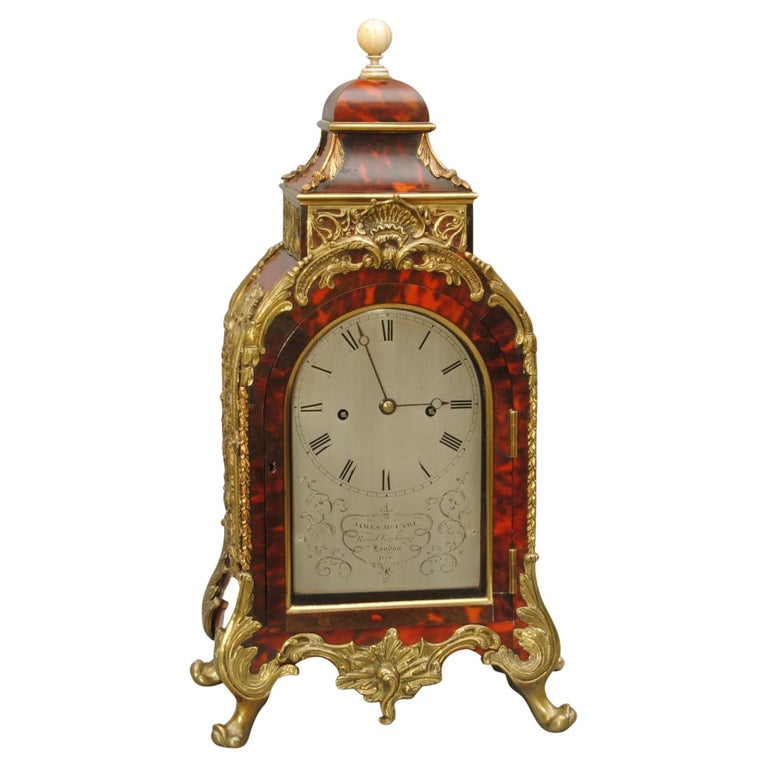 James McCabe Tortoiseshell and Ormolu Mounted Mantle Clock No. 1666 For ...