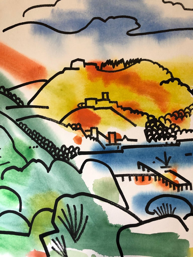 James McCray - 1976 "View of the Bay" Bay Area Artist Landscape ...