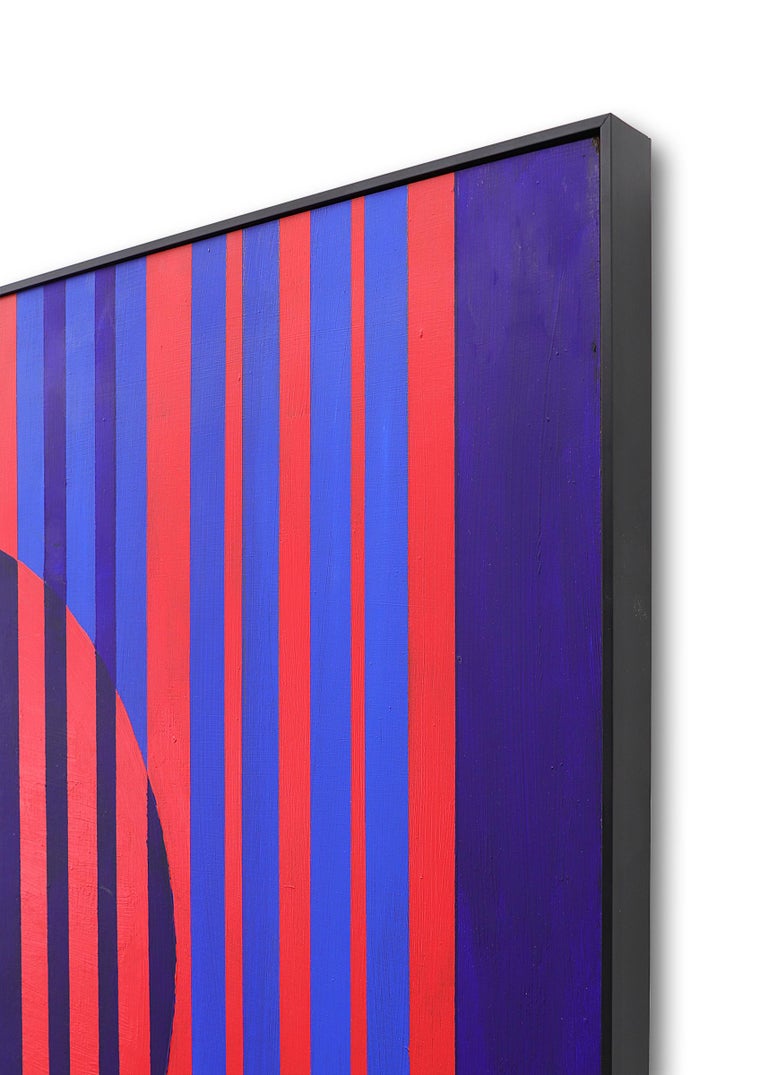 James Meek - Graphic Mid Century Modern Abstract Oil Painting, Red ...