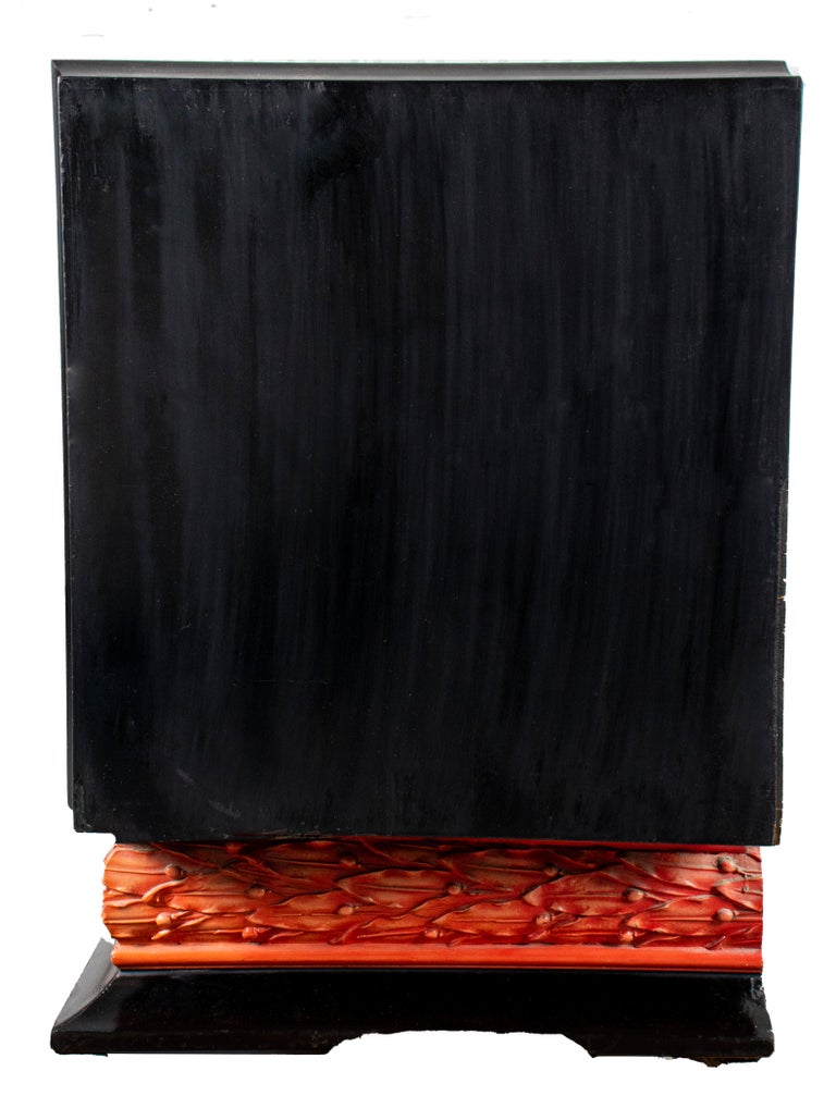 James Mont Asian Modern Ebonized Chest of Drawers at 1stDibs