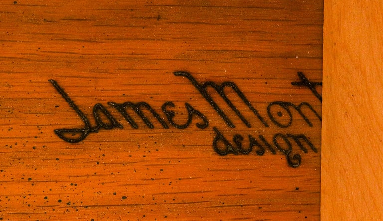James Mont Asian Modern Ebonized Chest of Drawers at 1stDibs