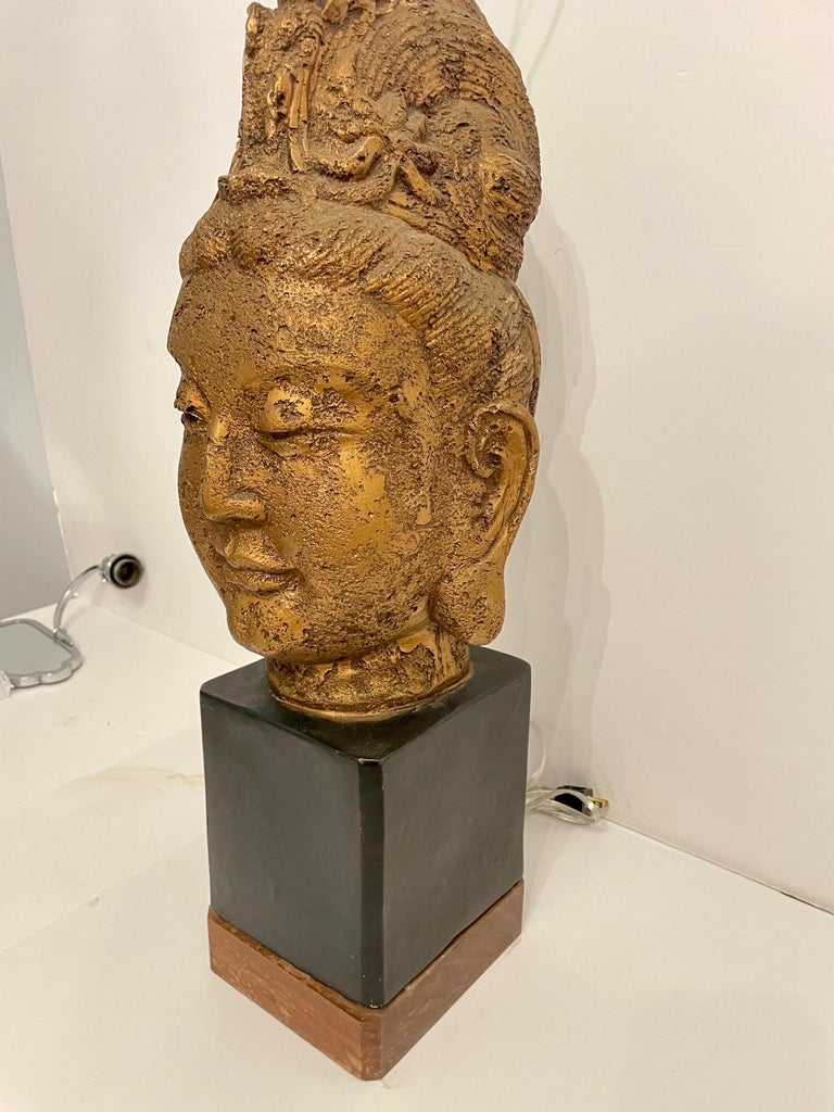 James Mont Gold Buddha Lamp For Sale at 1stDibs