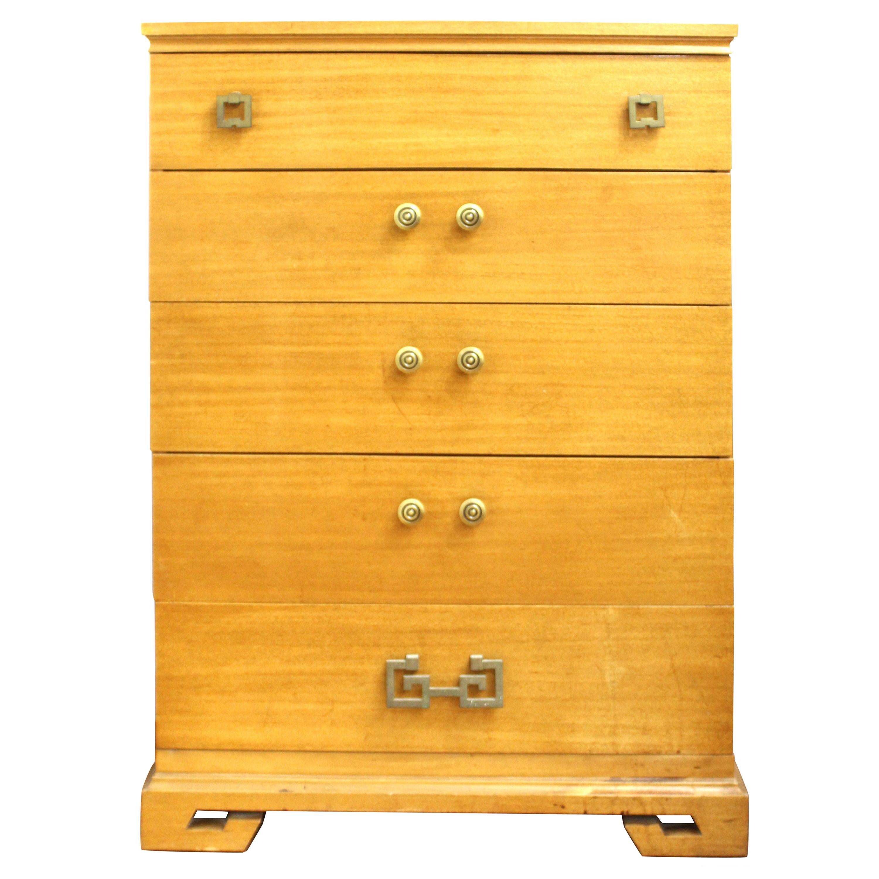 Iconic Bamboo Style Dresser by James Mont For Sale at 1stDibs