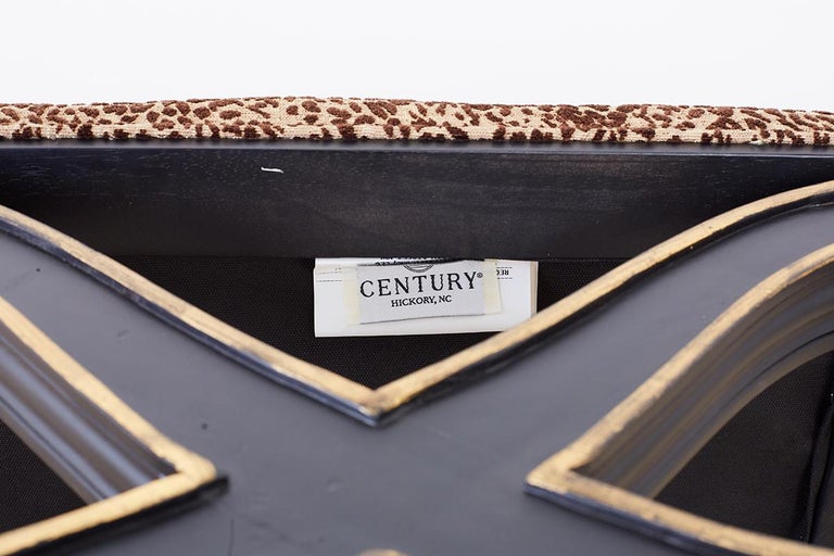 James Mont Style Hollywood Regency Curule Ottoman Benches at 1stDibs