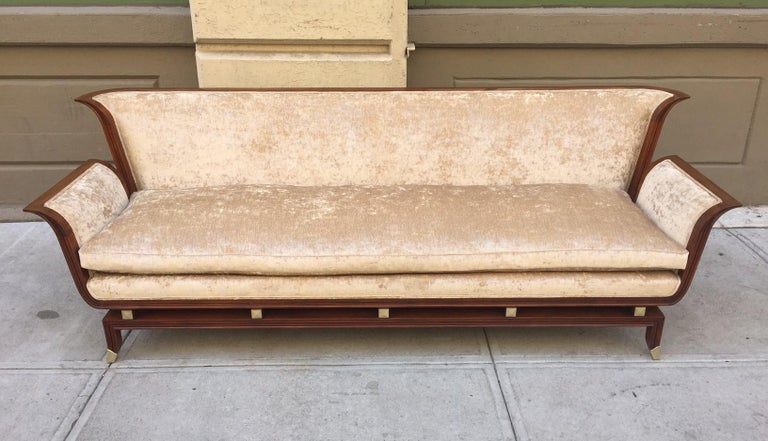 James Mont Style Sculptural Sofa For Sale at 1stDibs