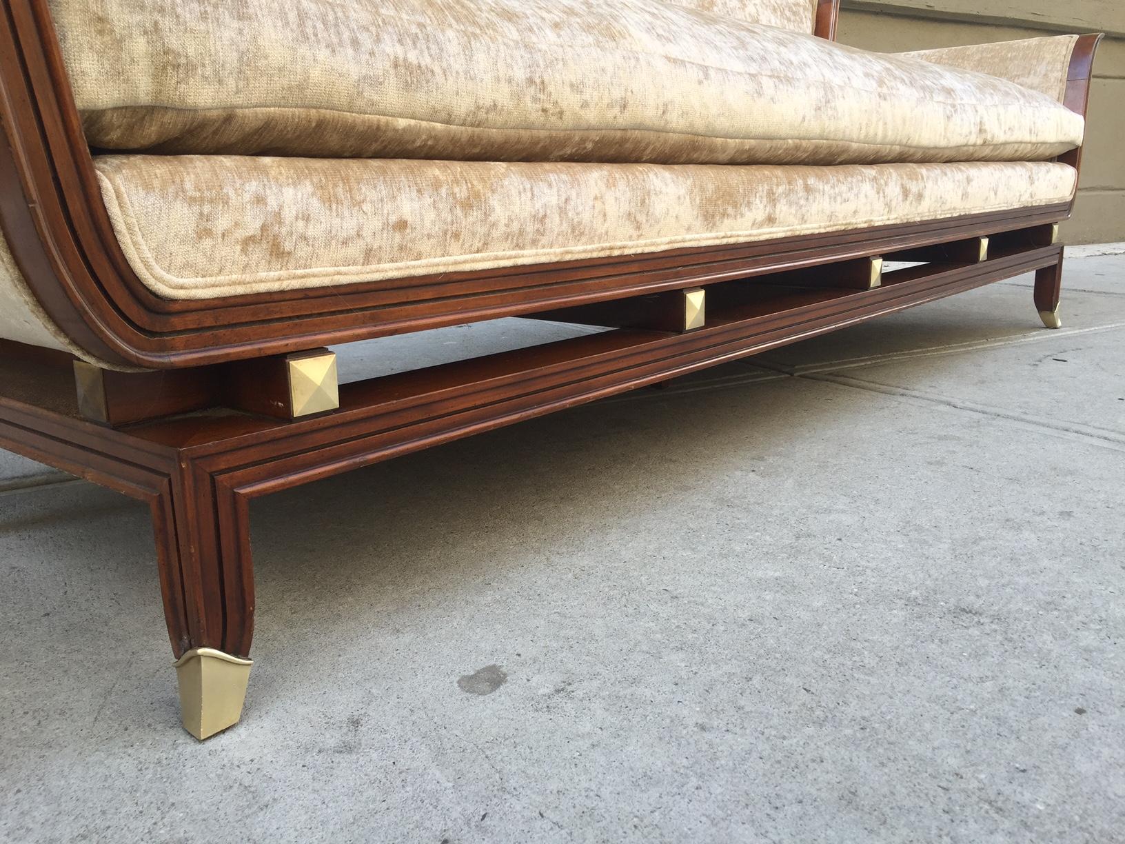 James Mont Style Sculptural Sofa For Sale at 1stDibs