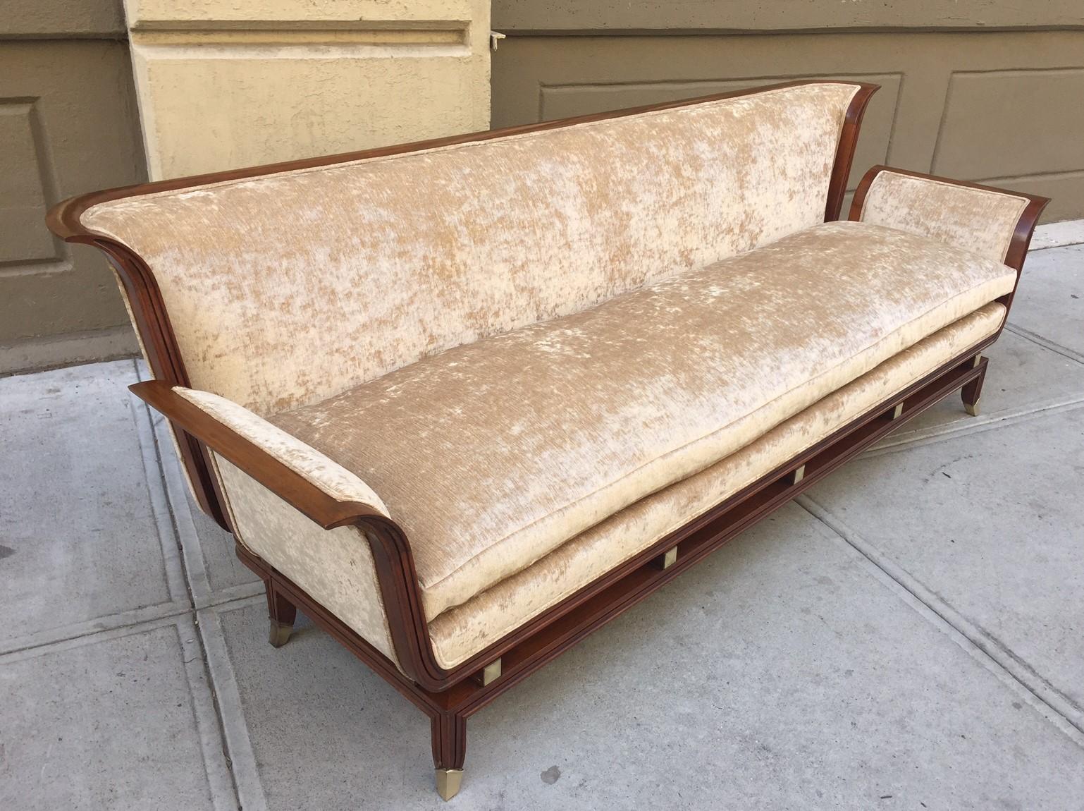 James Mont Style Sculptural Sofa For Sale at 1stDibs