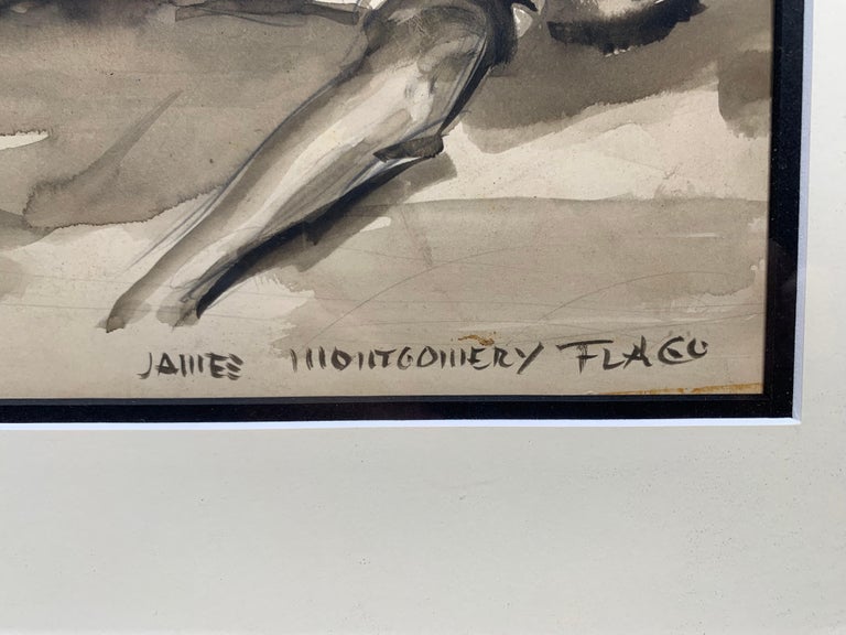 James Montgomery Flagg - Portrait of F. Scott Fitzgerald napping at 1stDibs