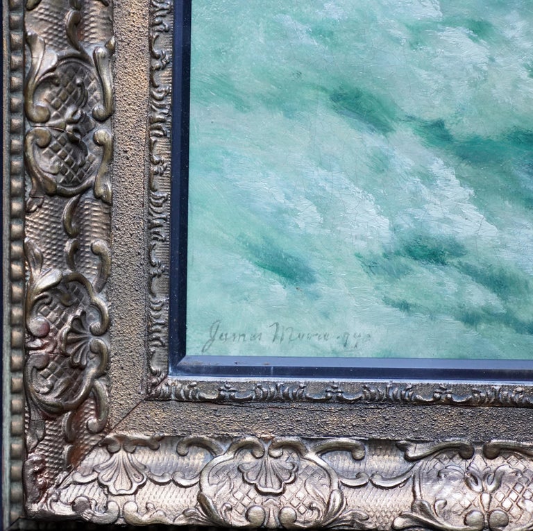 James Moore - Seascape with Gulls - British Victorian art marine oil ...