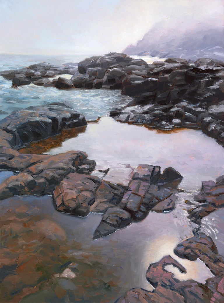 James Mullen - "Maine #7 (Hunters Beach, Acadia)," painting of coastal ...