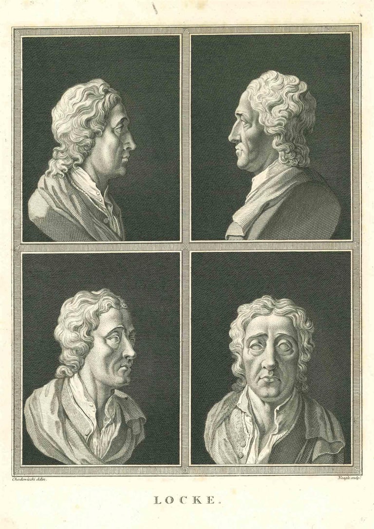 James Neagle - Heads of John Locke - Original Etching by James Neagle ...