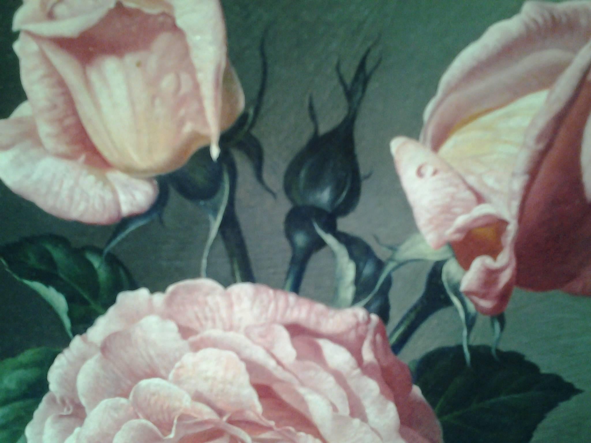 James Noble - Pink Roses with dew For Sale at 1stDibs | james noble ...