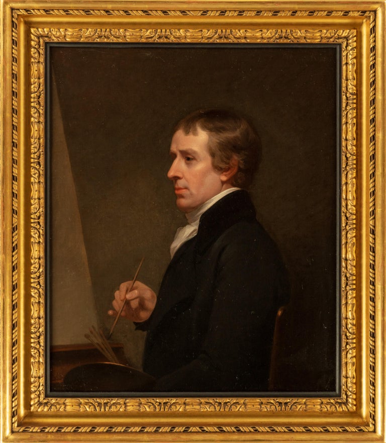 James Northcote b.1746 - A self portrait of the artist at his easel For ...