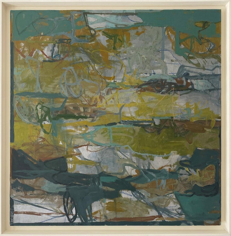 James O'Shea - Corlear's (Abstract Oil Painting on Canvas in Green ...