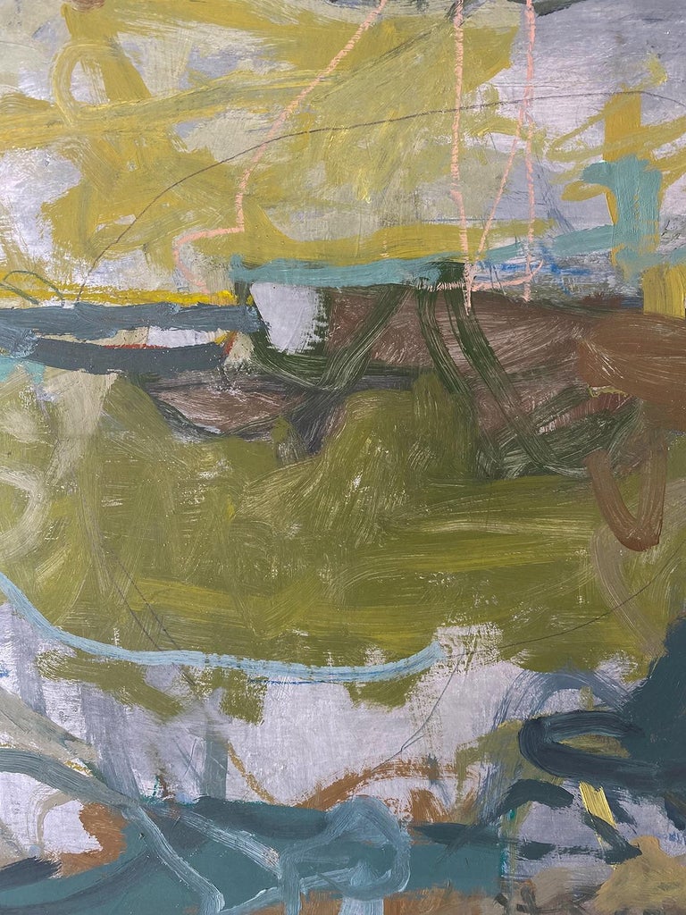James O'Shea - Corlear's (Abstract Oil Painting on Canvas in Green ...