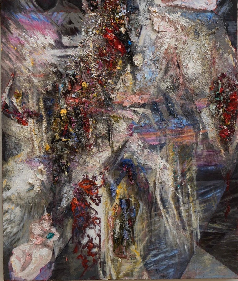 James Perrin - VARIATION 1 - Textural Abstract Painting For Sale at 1stDibs