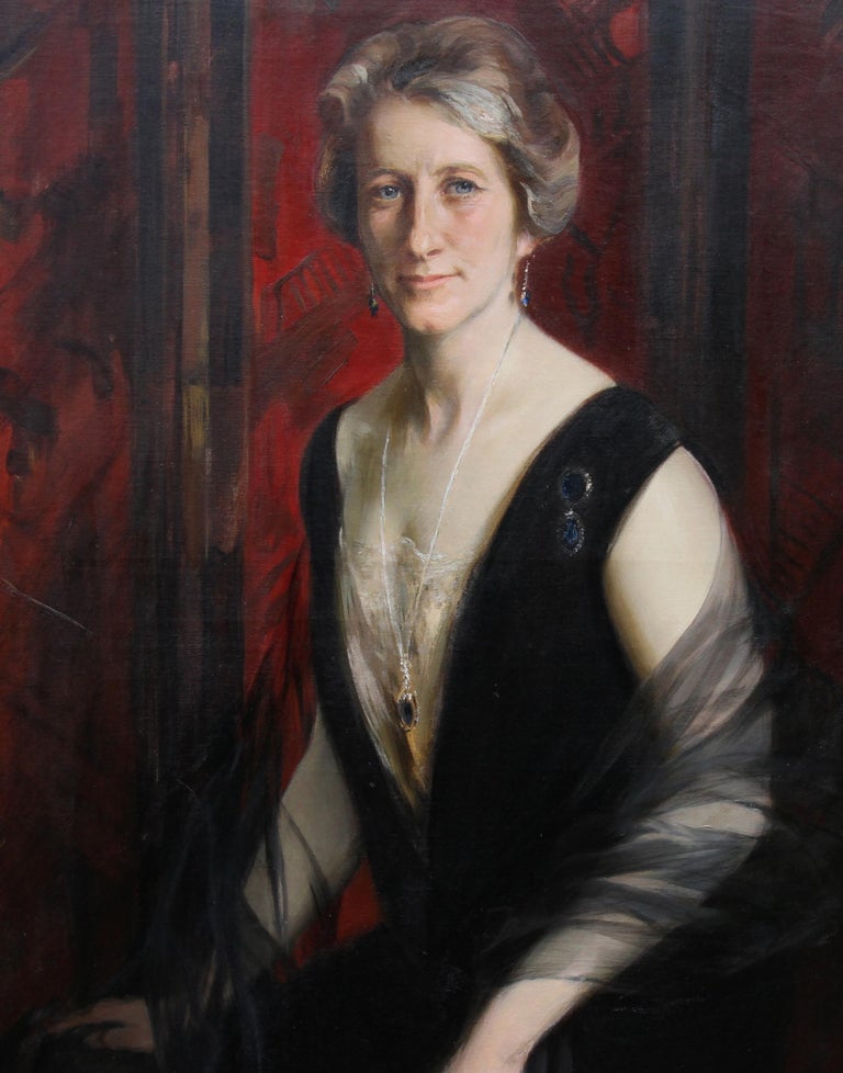 James Peter Quinn - Portrait of Violet Ann Gilbert - British 1920s art ...