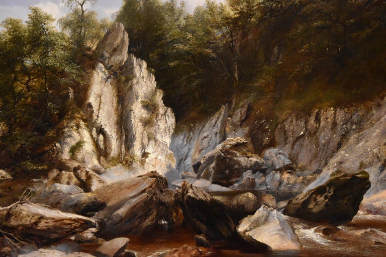 James Poole - Oil Painting by James Poole "A River in North Wales" For ...