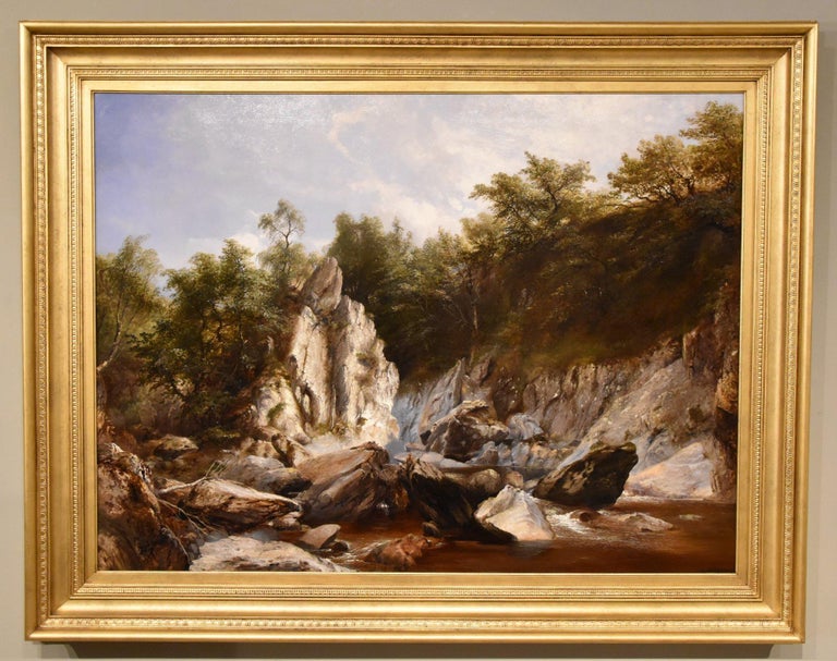 James Poole - Oil Painting by James Poole "A River in North Wales" For ...