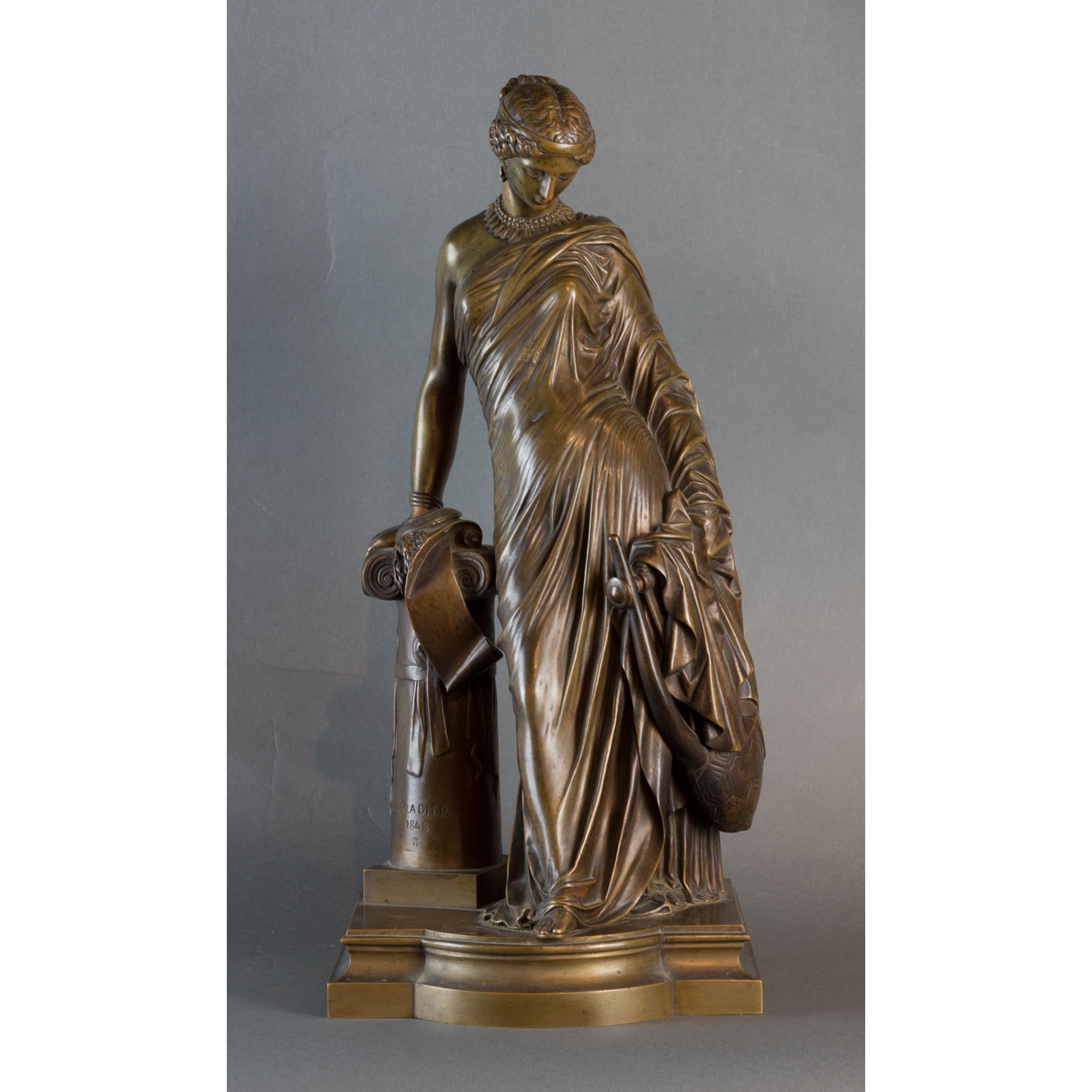 James Pradier - Exquisite Female Figural Bronze Statue For Sale at 1stDibs