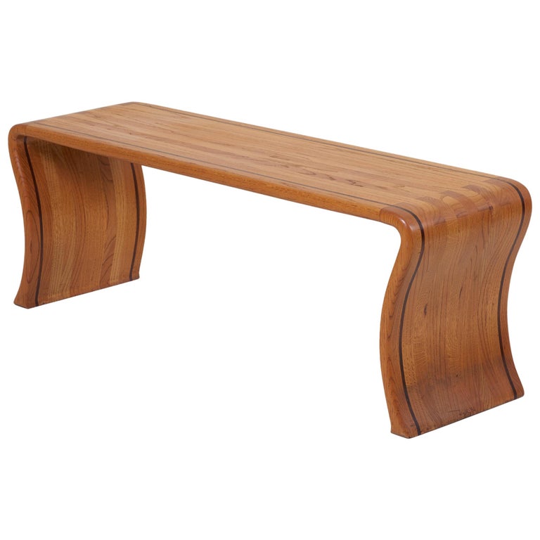 James Rannefeld Jawar Studio Laminate Wood Ribbon Bench, US at 1stDibs