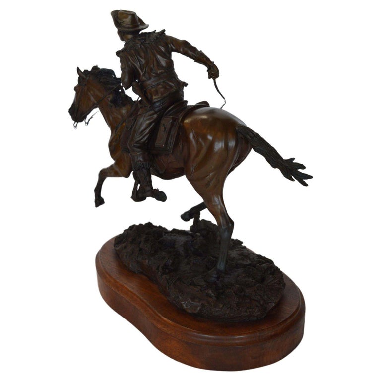 James Regimbal Bronze "Pony Express" Sculpture For Sale at 1stDibs