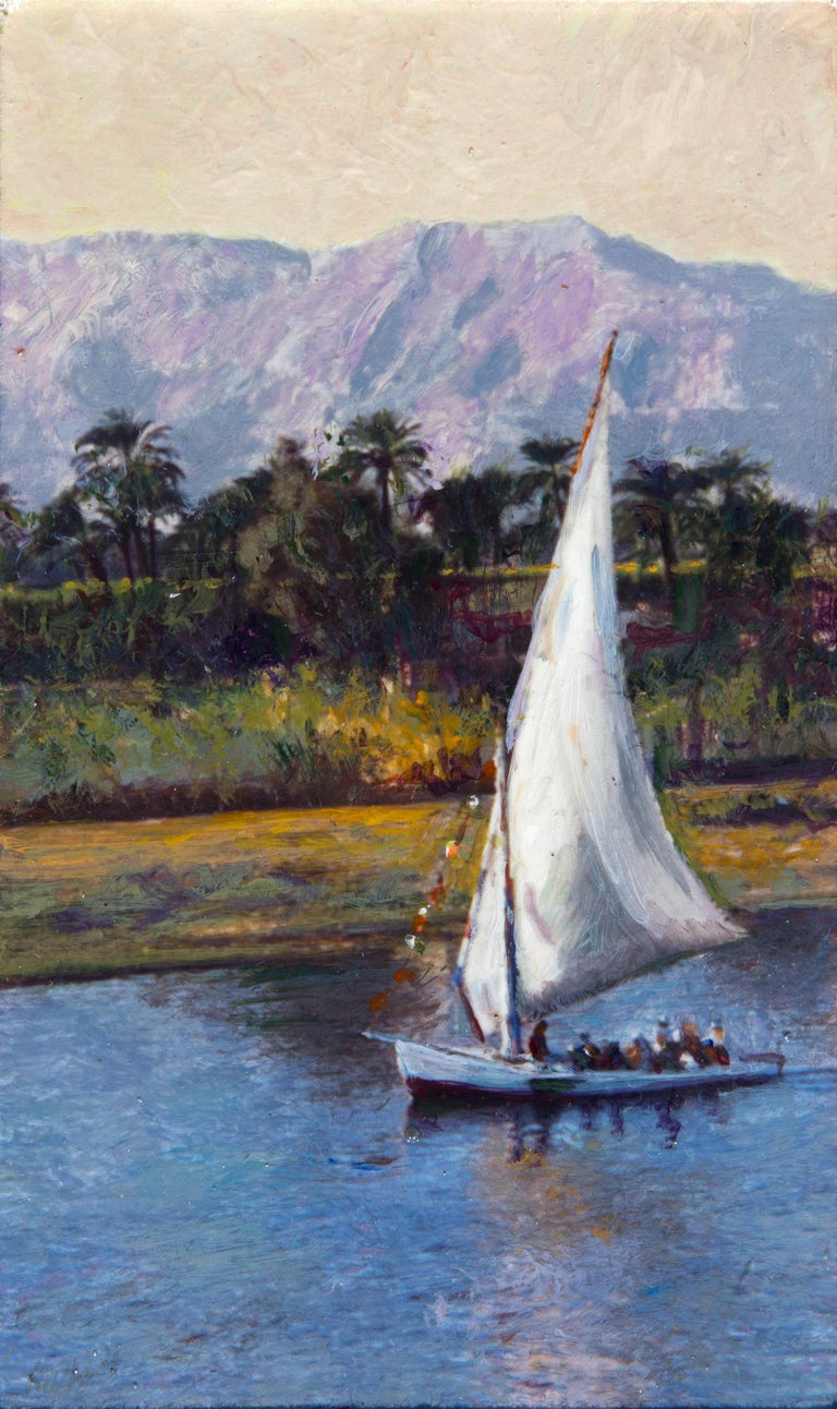 James Ridlon - Evening on the Nile River Impressionist Painting For ...