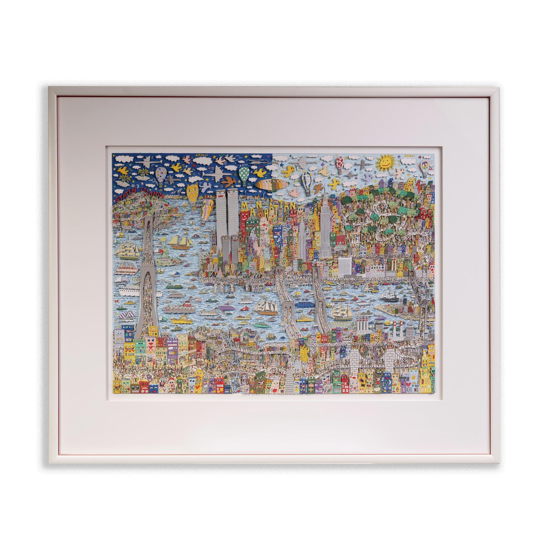 James Rizzi NEW YORK CITY - A MARATHON FOR ALL 1997 color series and 3D ...