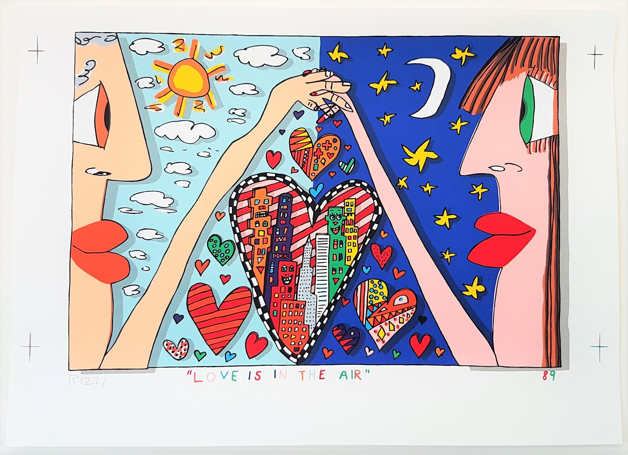James Rizzi - Love Is In The Air (American Pop Art, Brooklyn, Unique ...