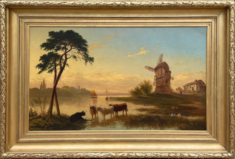 James Roberts (Fl 1858-1876) - Oil Painting, Large Landscape with ...