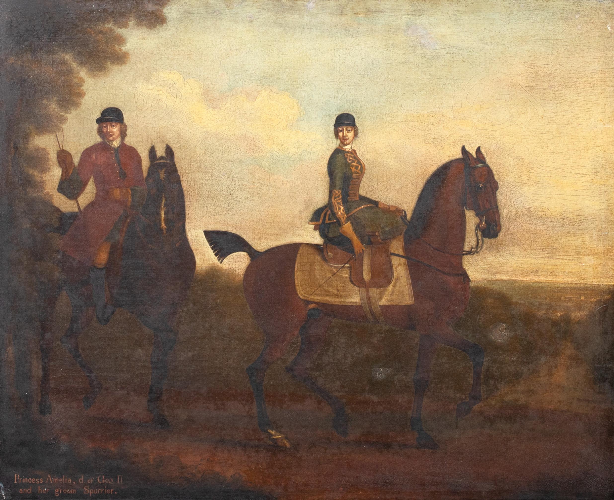 Princess Amelia, Daughter Of George II and Her Groom Out Riding, 18th ...